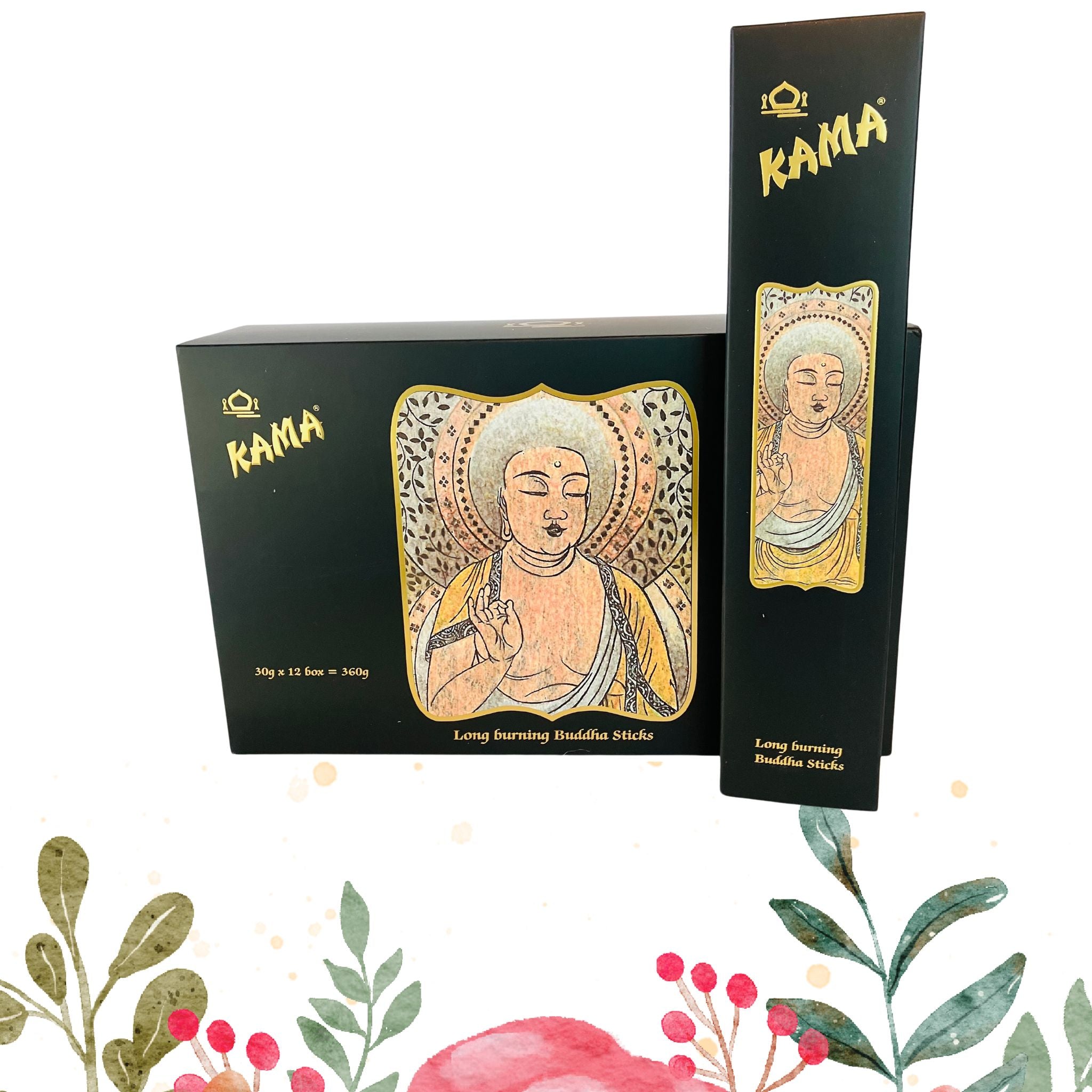 KAMA Long Burning Incense Sticks. 12 Box Pack. – Karmaroad